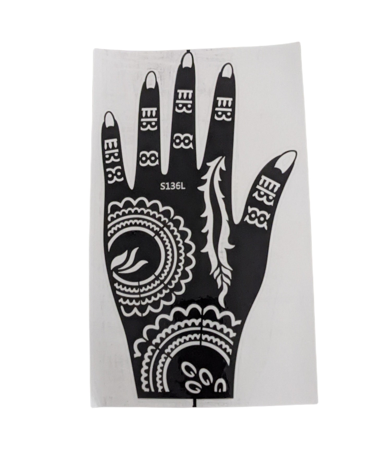 Reusable Mix and Match Henna Stencils for Hands | DIY Tattoo Stencils ...