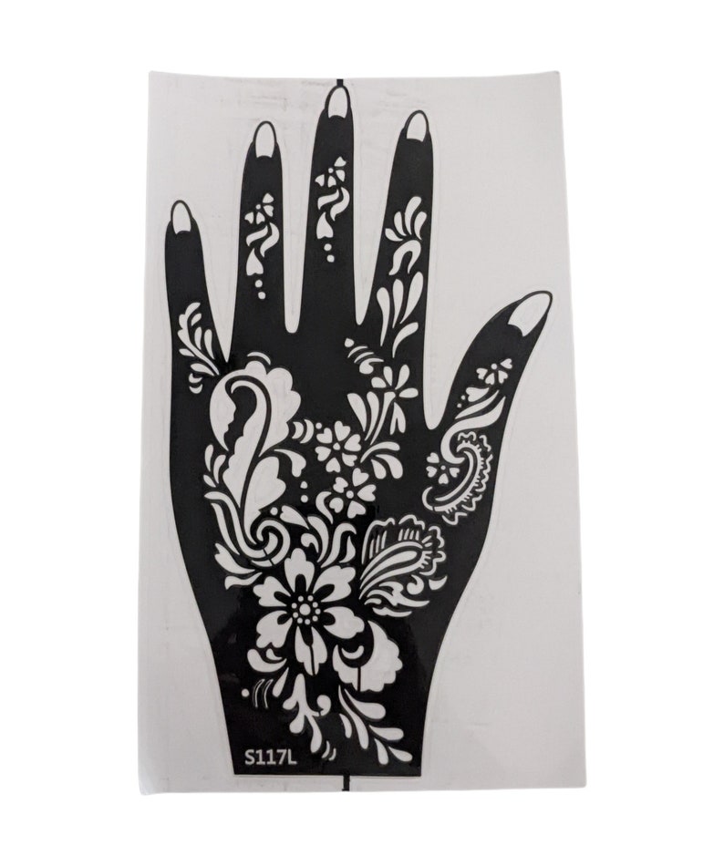 Reusable Mix and Match Henna Stencils for Hands | DIY Tattoo Stencils ...
