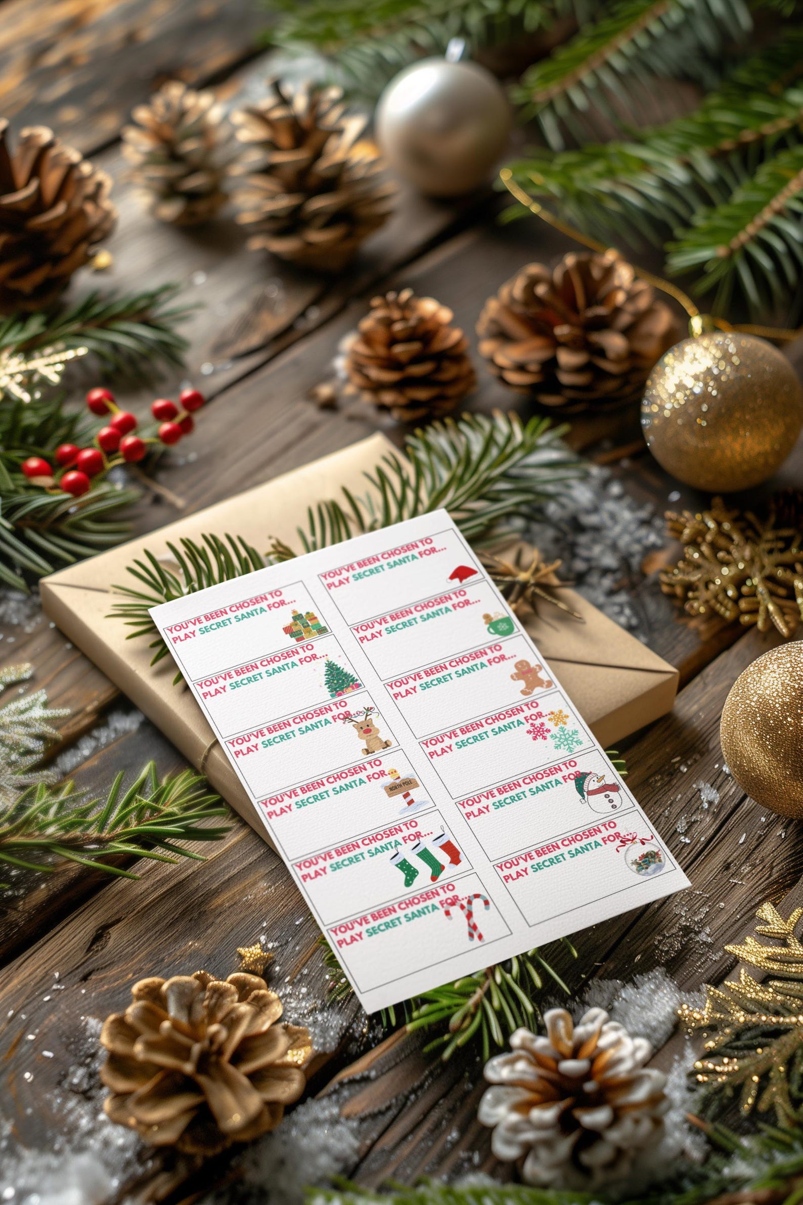 Secret Santa Organizer Kit , Secret Santa Gift Exchange, Santa Survey ...