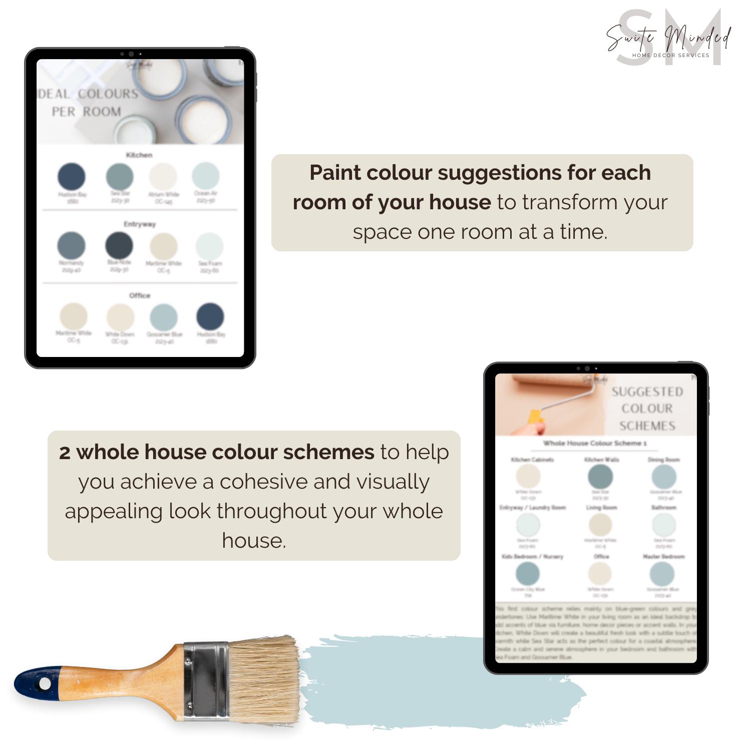 Hamptons Color Palette Benjamin Moore Whole House Paint Palette Blue ...