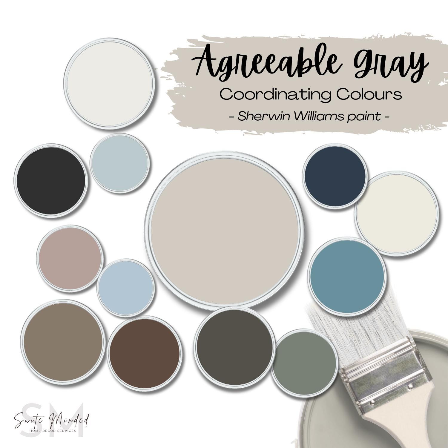 Agreeable Gray Coordinating Colors Sherwin Williams Paint Palette ...