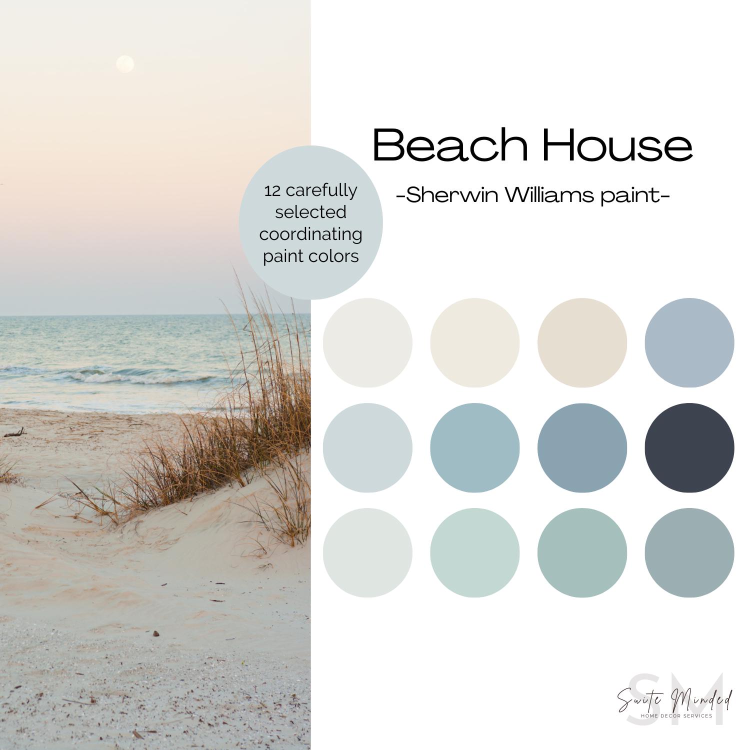 Beach House Color Palette Sherwin Williams Whole House Paint Palette ...