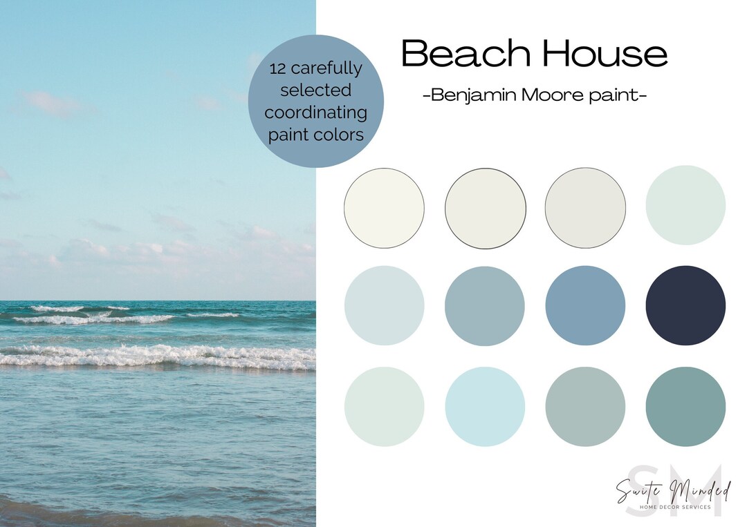 Beach House Palette Benjamin Moore Paint Coastal Color Palette Paint ...