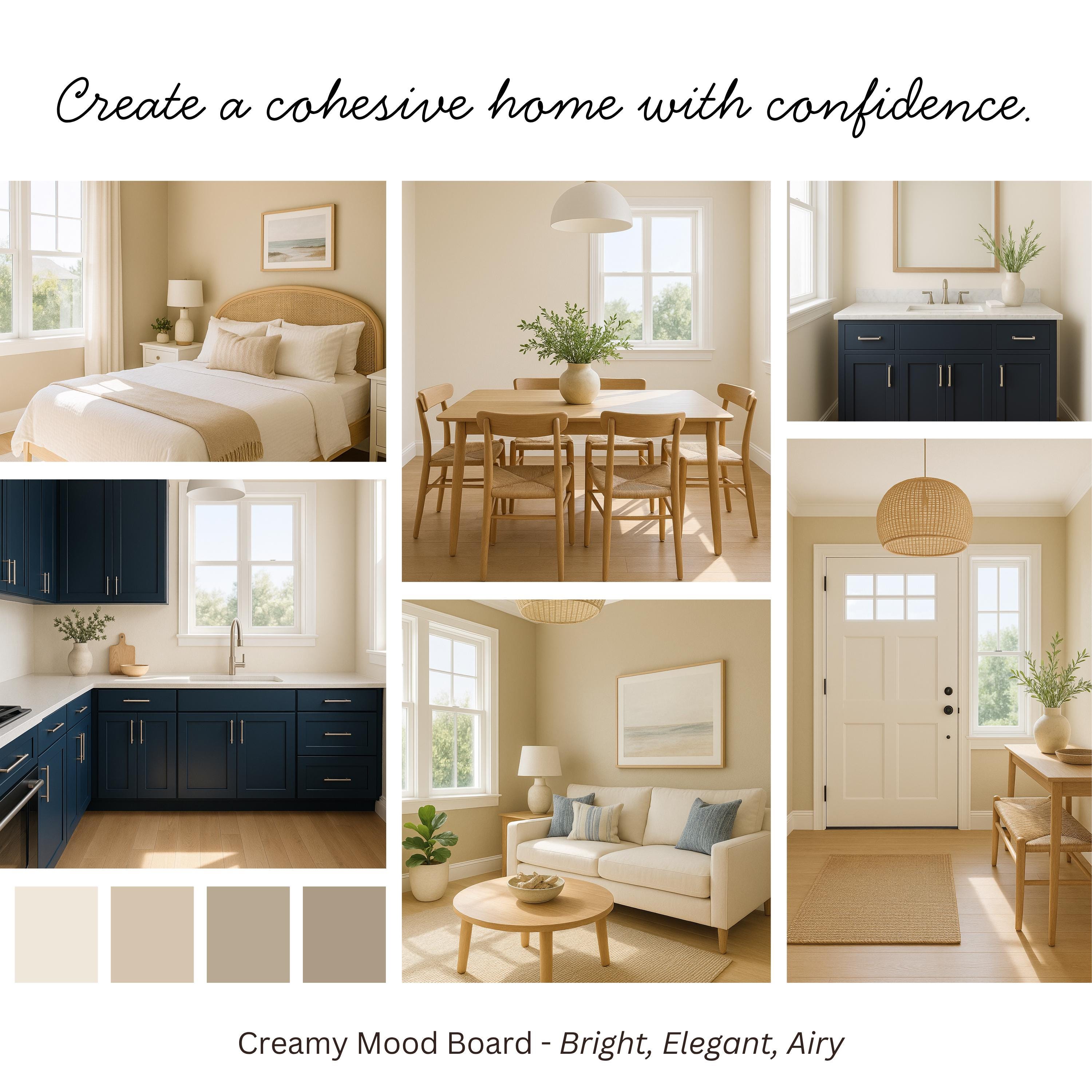 Creamy SW 7012 Sherwin-williams Paint Color Palette | Whole House ...