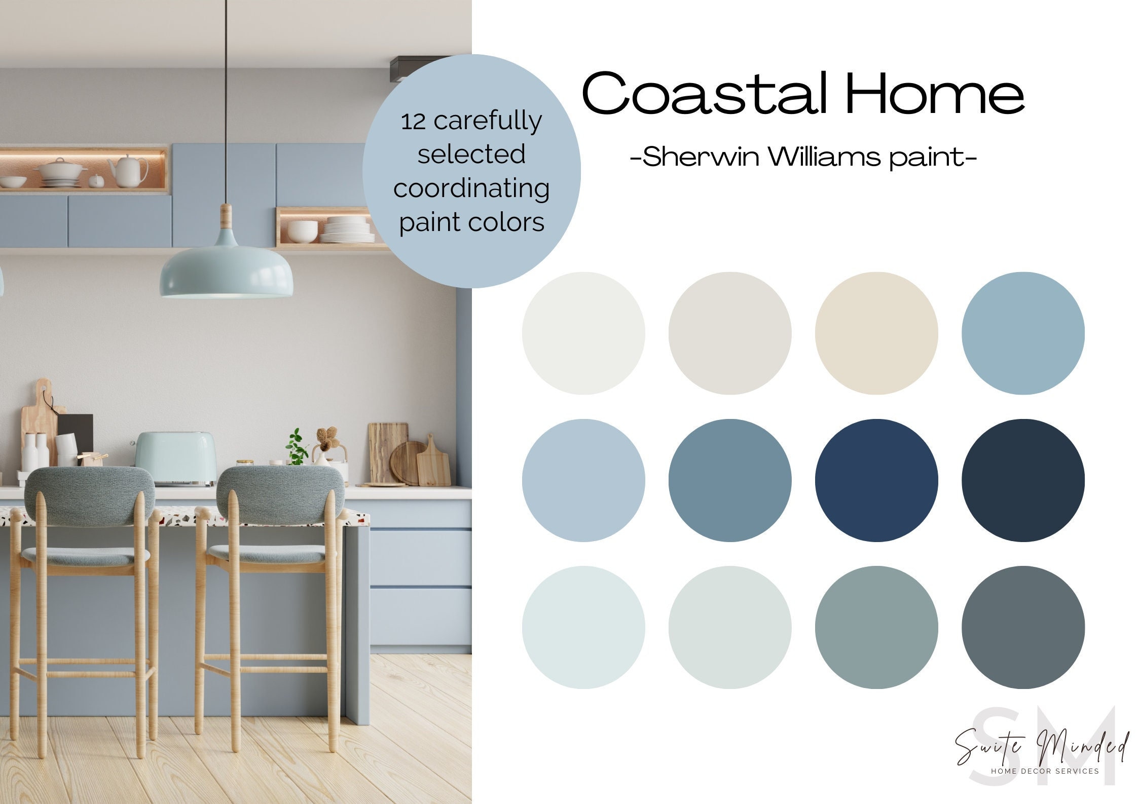 Coastal Paint Palette Sherwin Williams Naval Blue Coastal Interior Home ...