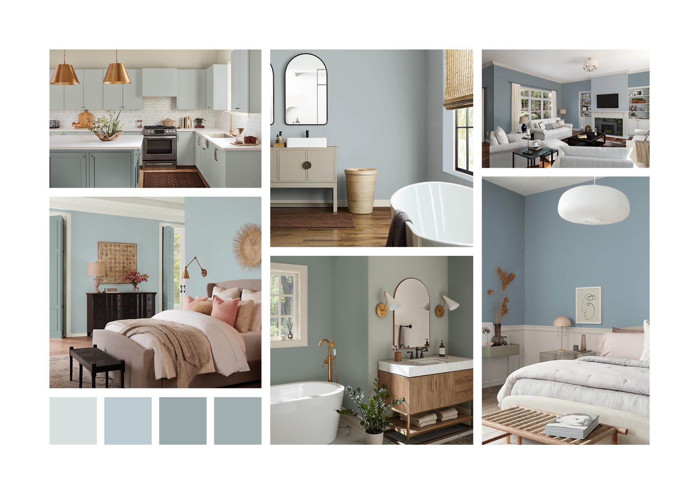 Calm Coastal Tones Sherwin Williams Blue Paint Colors Coastal Home ...