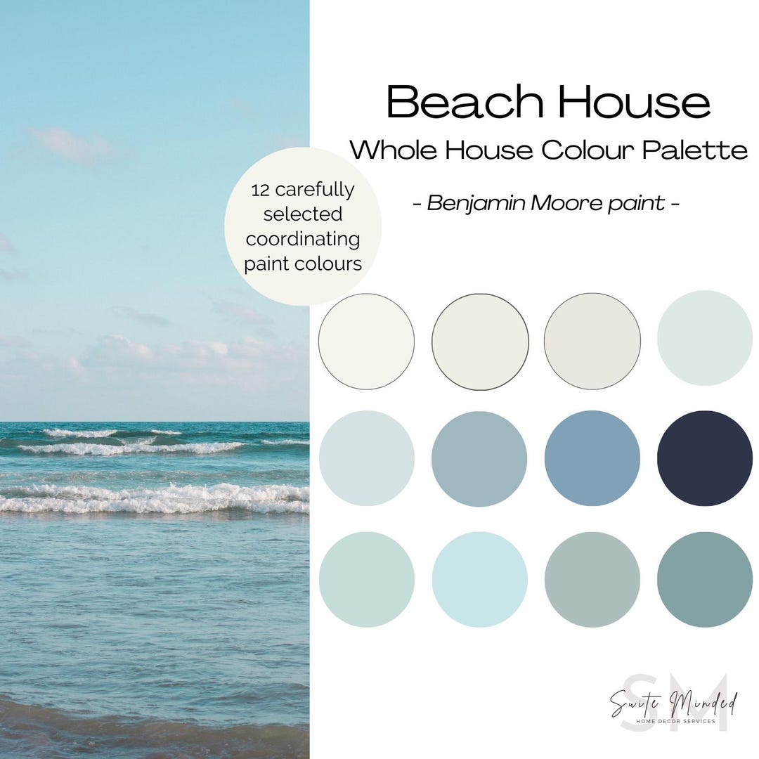 Beach House Palette | Benjamin Moore Paint | Coastal Color Palette ...