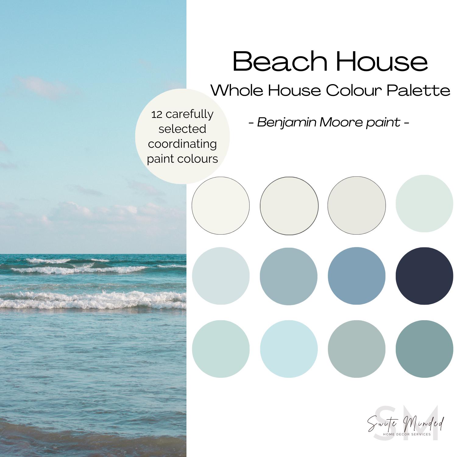 Beach Paint Colors Benjamin Moore Casual Coastal Color Palette