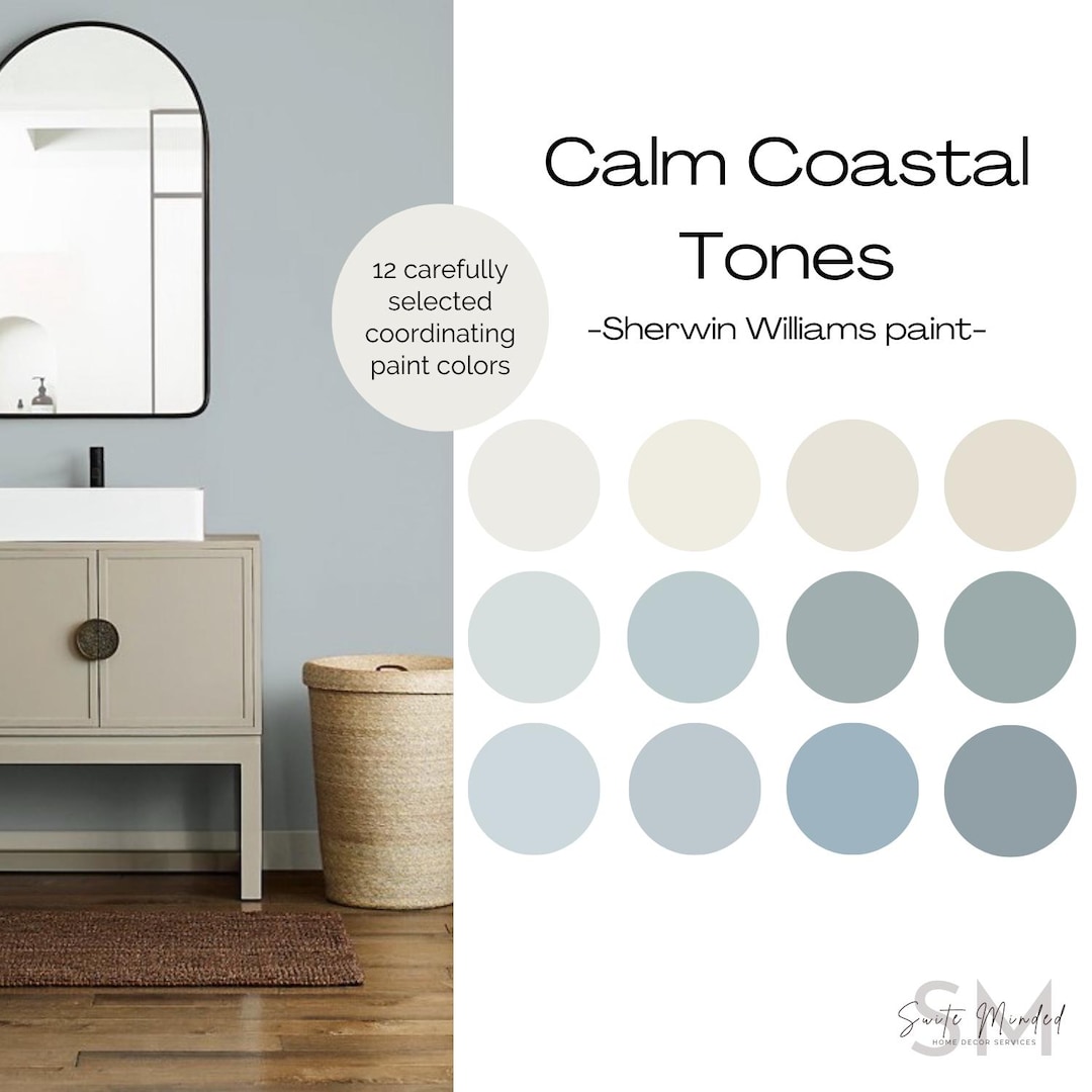Calm Coastal Tones Sherwin Williams Blue Paint Colors Coastal Home ... Calm Coastal Tones Sherwin Williams Blue Paint Colors Coastal Home ...