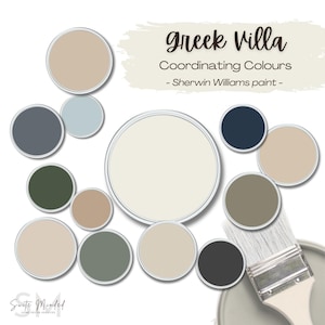 Greek Villa Coordinating Colours Whole House Colour Palette Sherwin ...