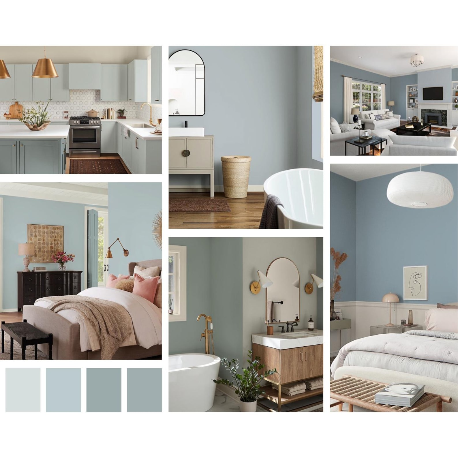 Calm Coastal Tones Sherwin Williams Blue Paint Colors Coastal Home ...