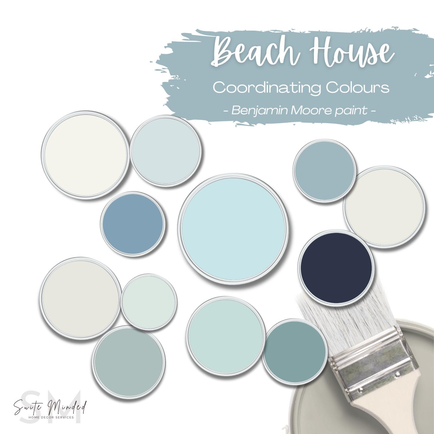 Beach Paint Colors Benjamin Moore Casual Coastal Color Palette