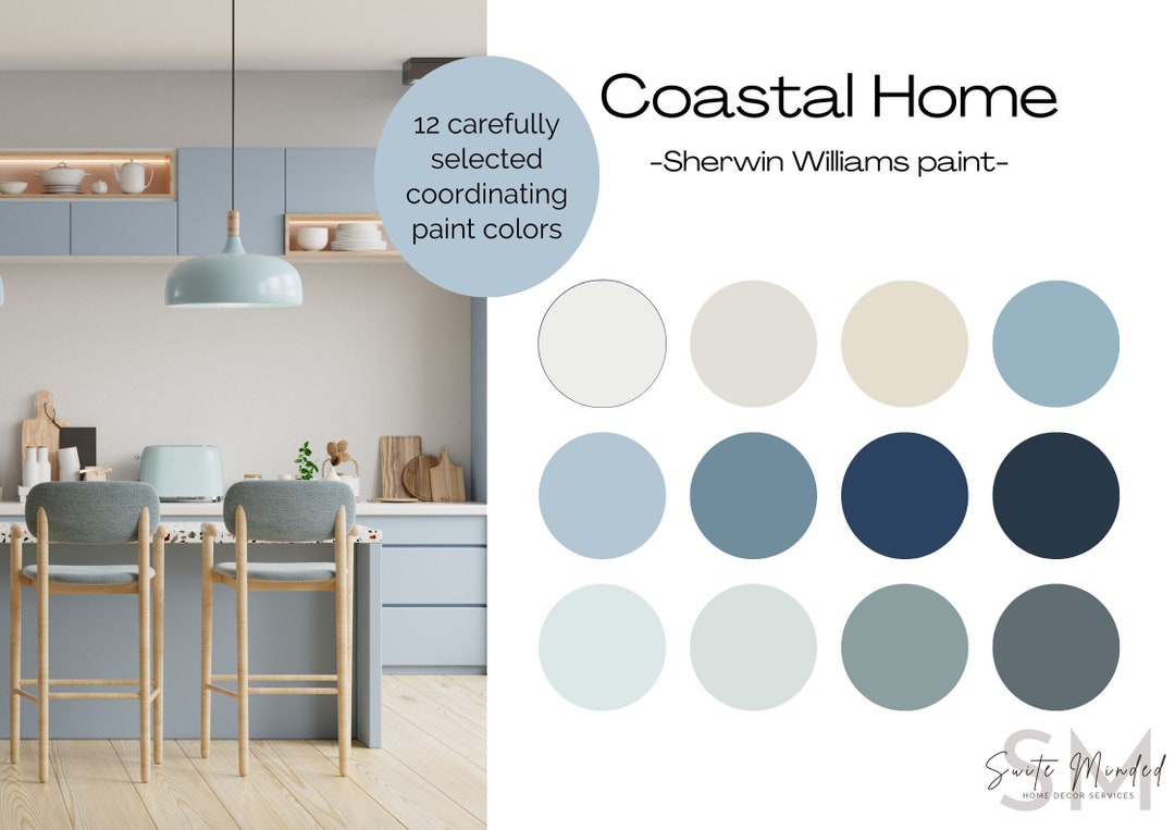 Coastal Paint Palette Sherwin Williams Naval Blue Coastal Interior Home ...