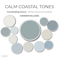 Calm Coastal Tones Sherwin Williams Blue Paint Colors Coastal Home ...