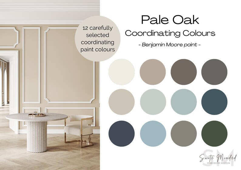 Pale Oak Coordinating Colors Whole House Color Palette Home Decor Paint ...