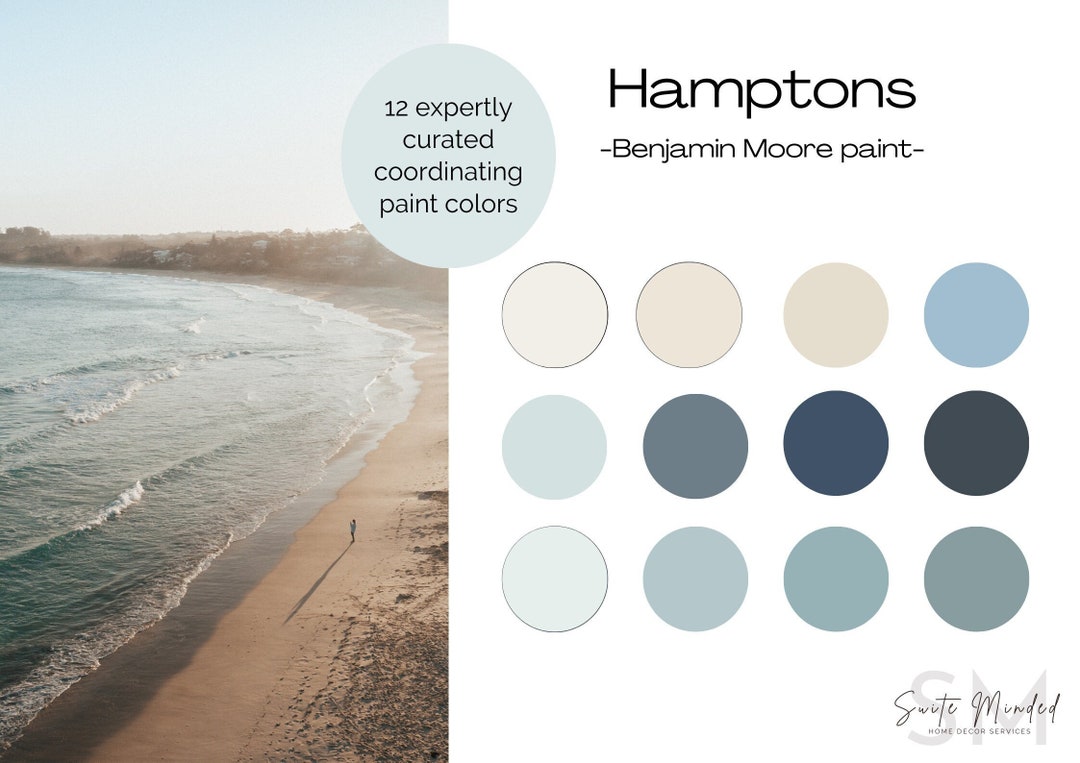 Hamptons Color Palette Beach House Paint Palette Whole House Paint ...