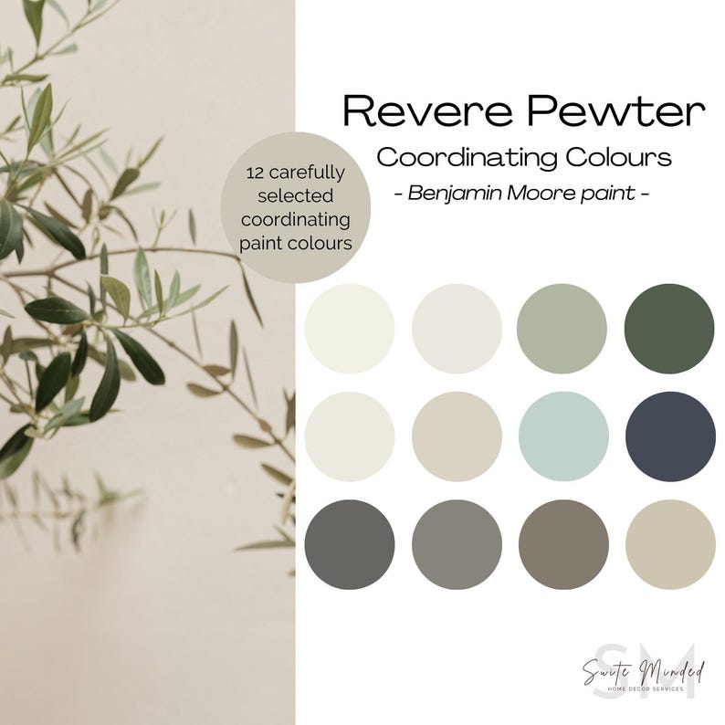 Revere Pewter Coordinating Colours - Whole House Colour Palette ...
