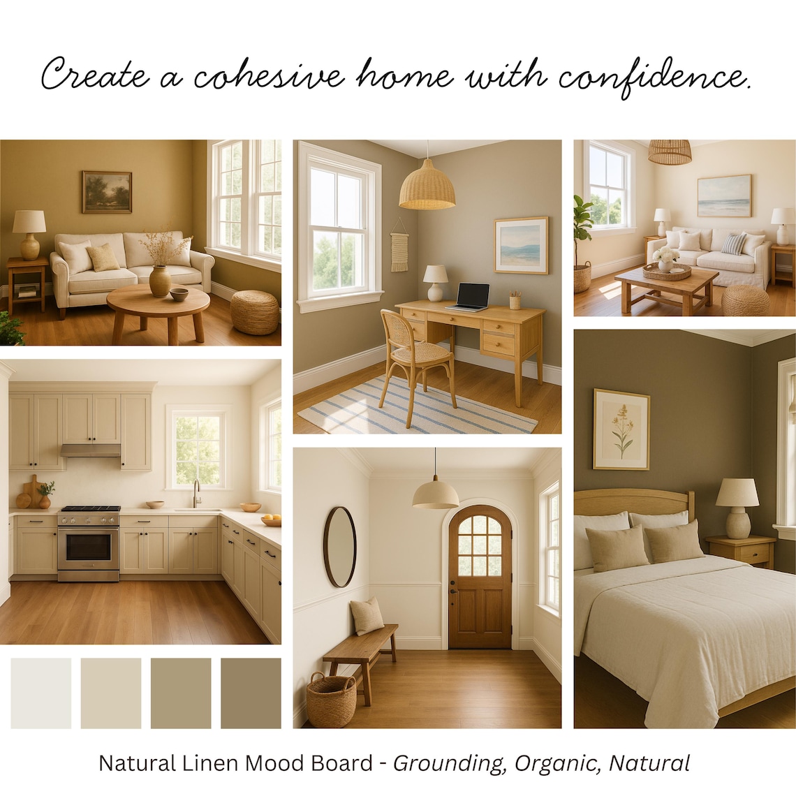 Natural Linen Benjamin Moore – Warm Neutral Whole House Color Scheme ...
