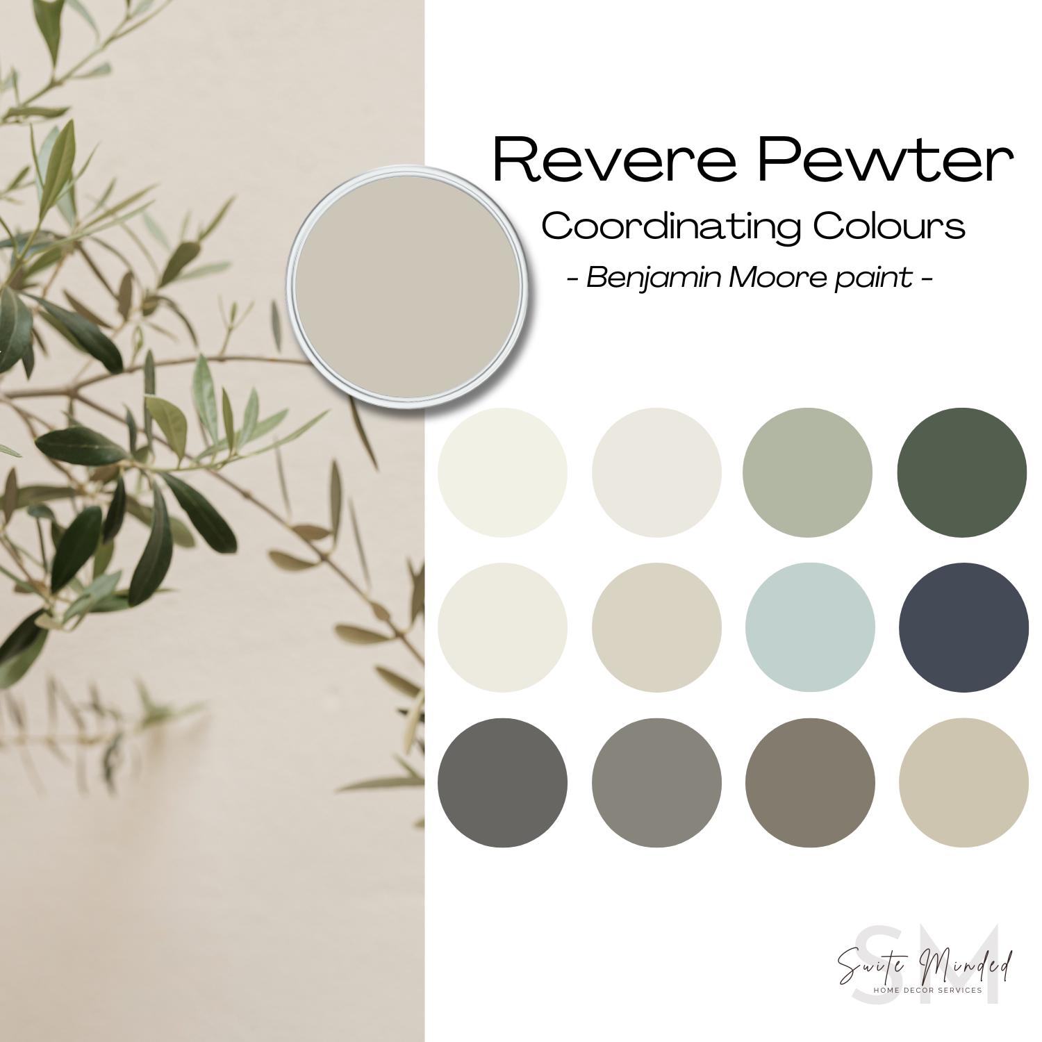 Revere Pewter Coordinating Colours - Whole House Colour Palette ...