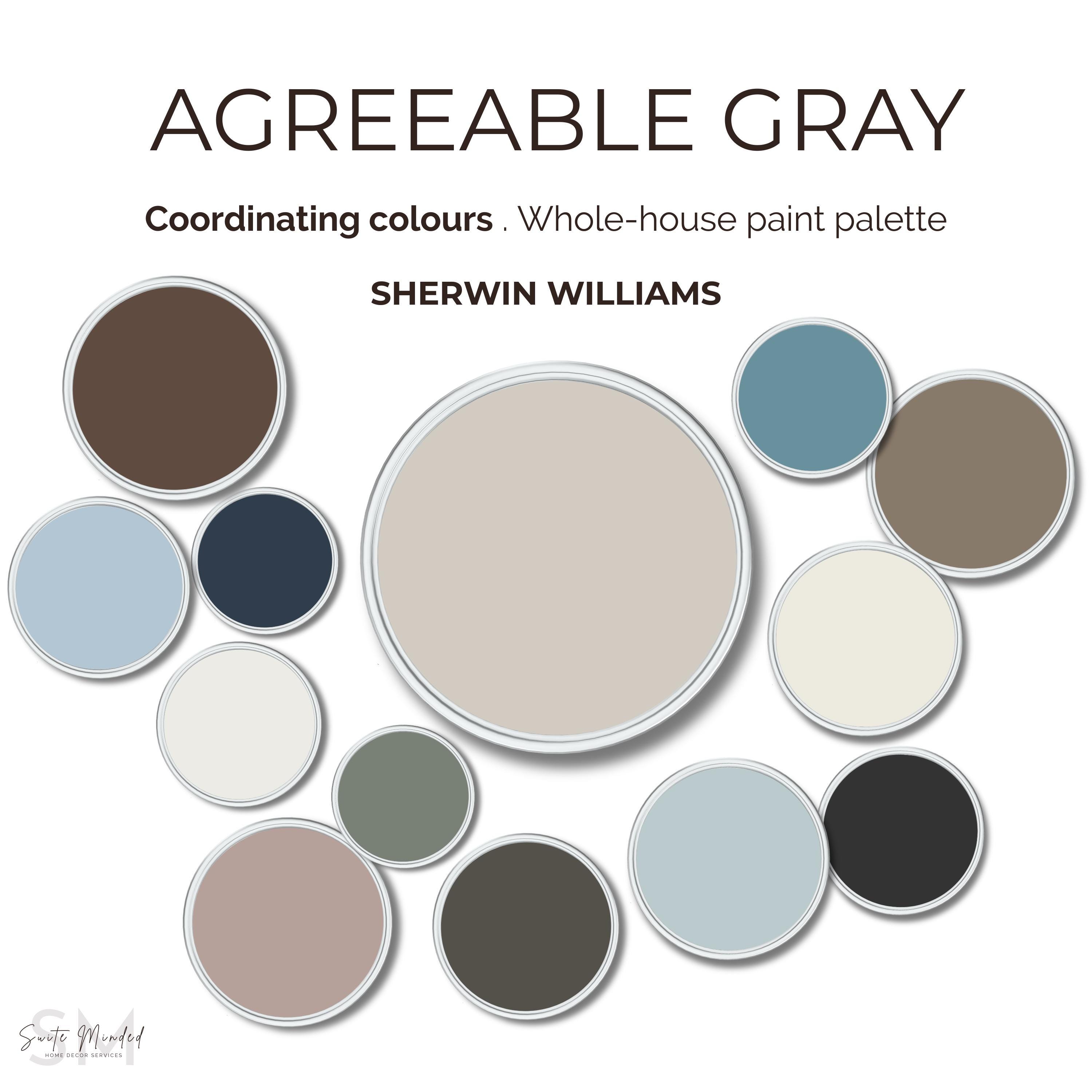Agreeable Gray Coordinating Colors Sherwin-williams Paint Palette ...