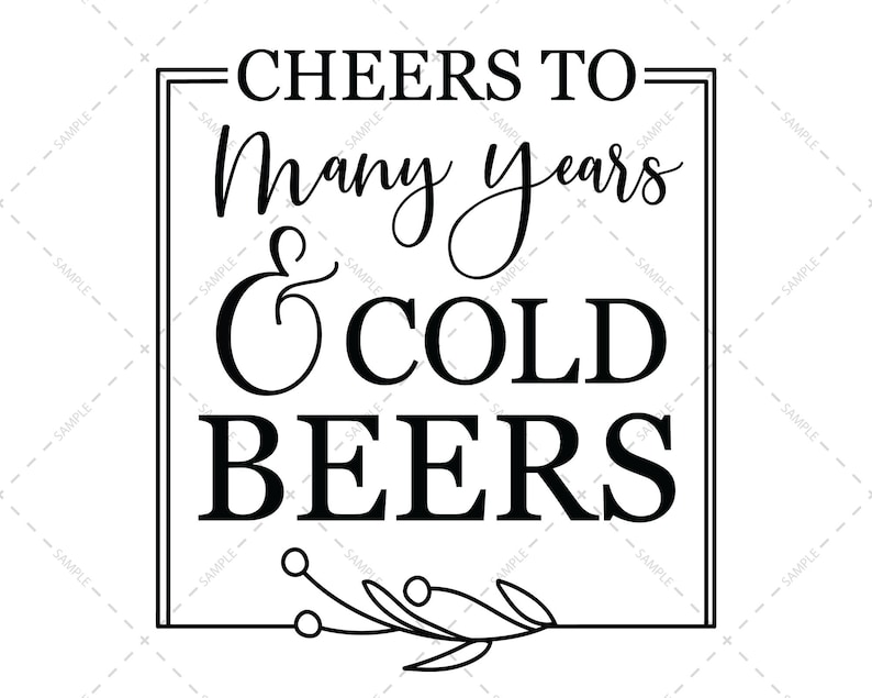 Cheers to Many Years & Cold Beers Svg Eps Png DIY Wedding - Etsy