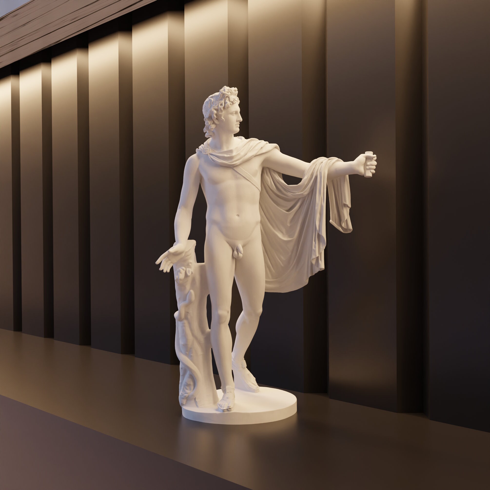 Digital 3D Model of Apollo Belvedere Statue in STL Format for 3D Printing, Apollo Belvedere File ...