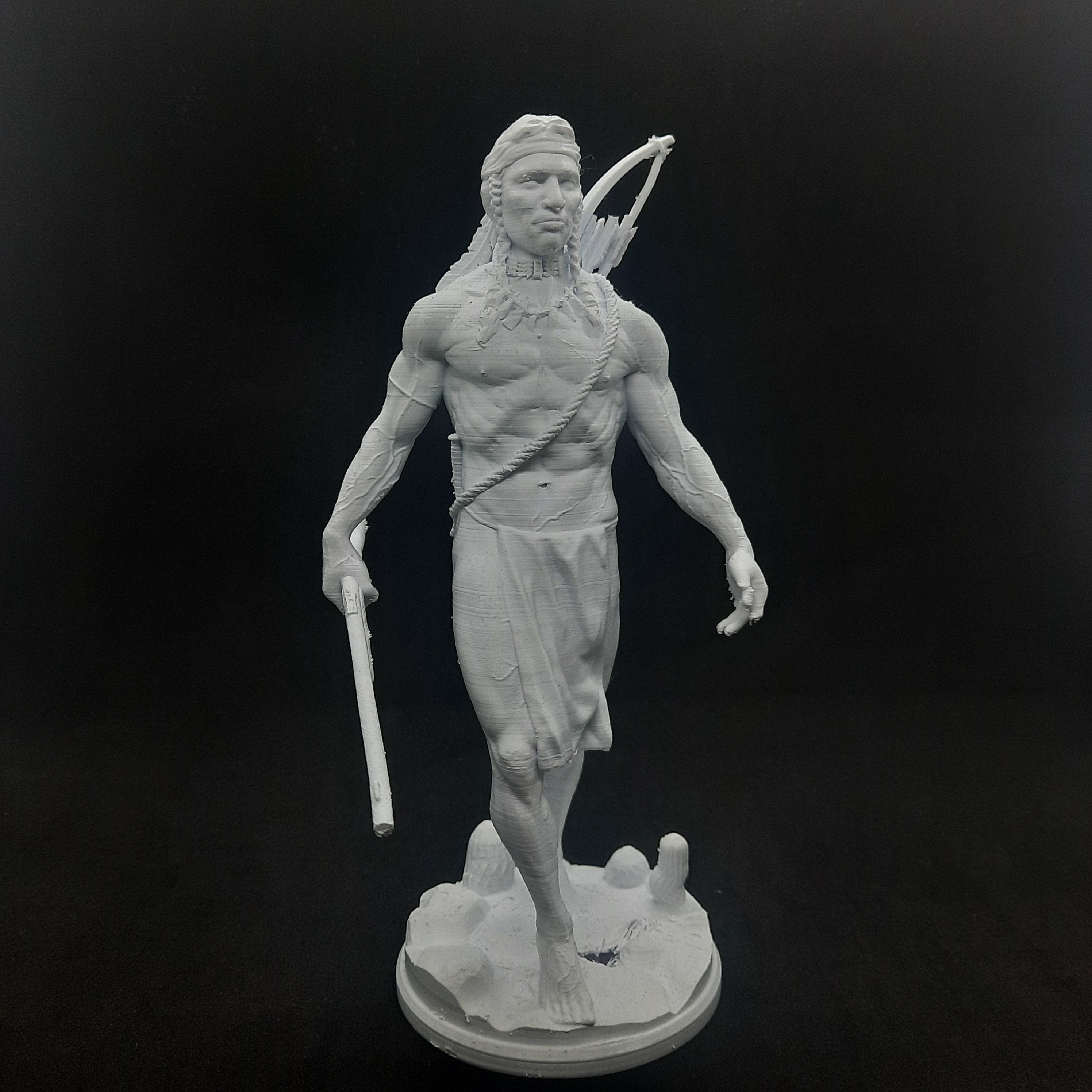 Digital STL File of Native American Statue 3D Print and CNC - Etsy