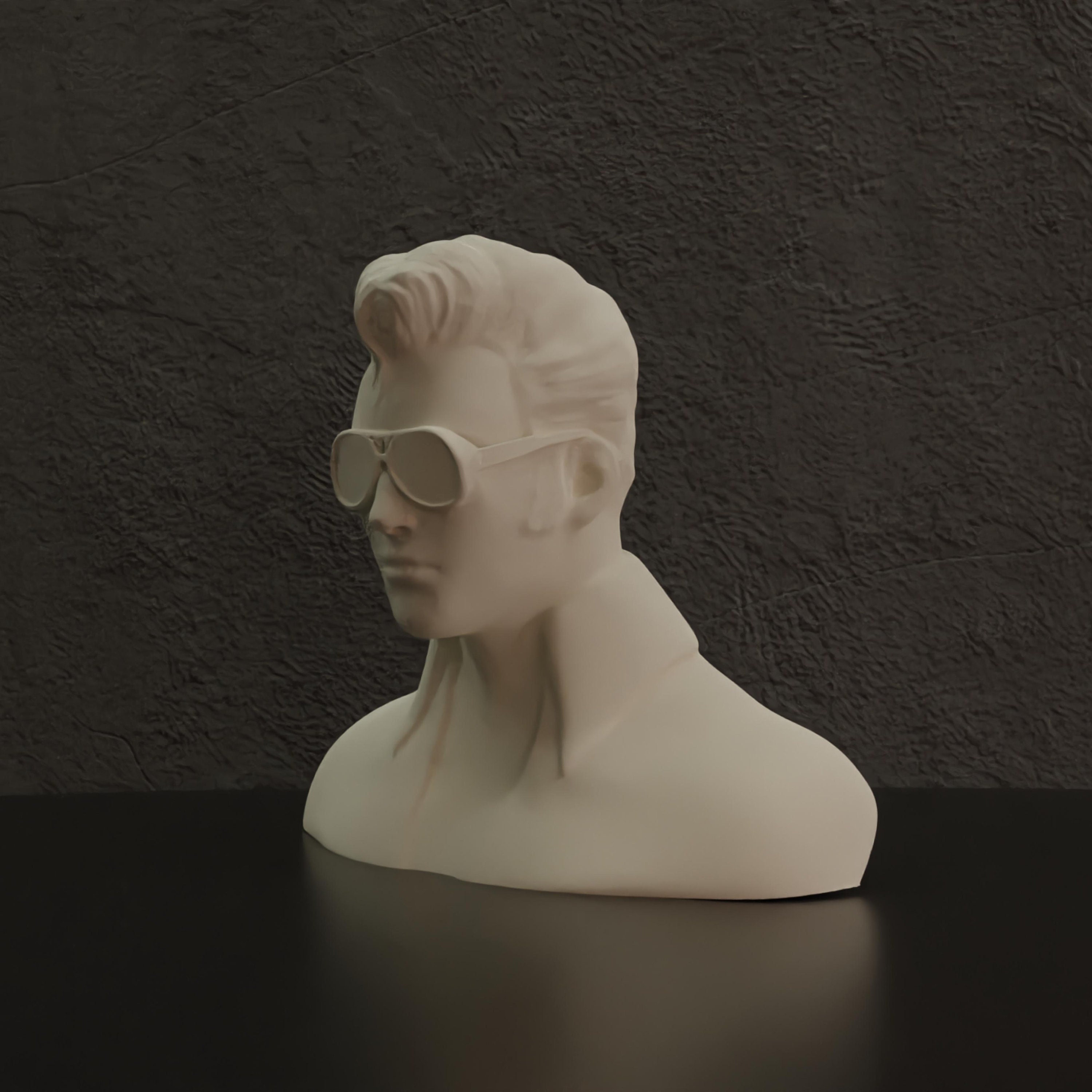 Iconic Digital STL File of Elvis Presley Sculpture Immersive 3D Print ...
