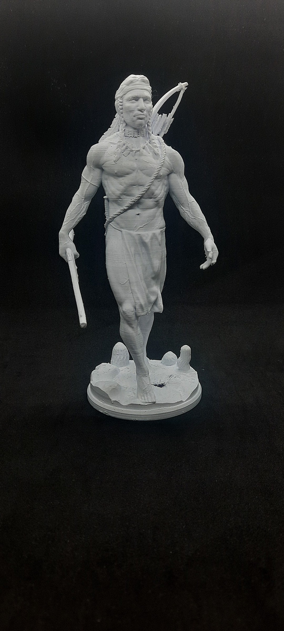 Digital STL File of Native American Statue, 3D Print and CNC Artwork ...