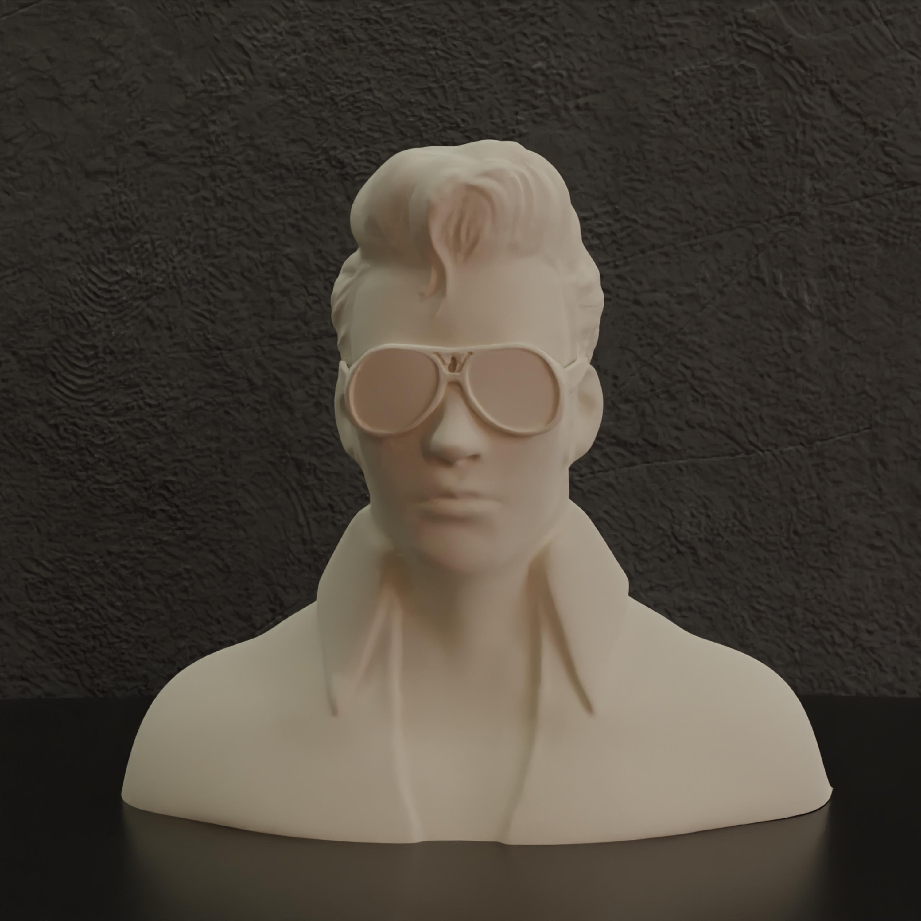 Iconic Digital STL File of Elvis Presley Sculpture Immersive 3D Print ...
