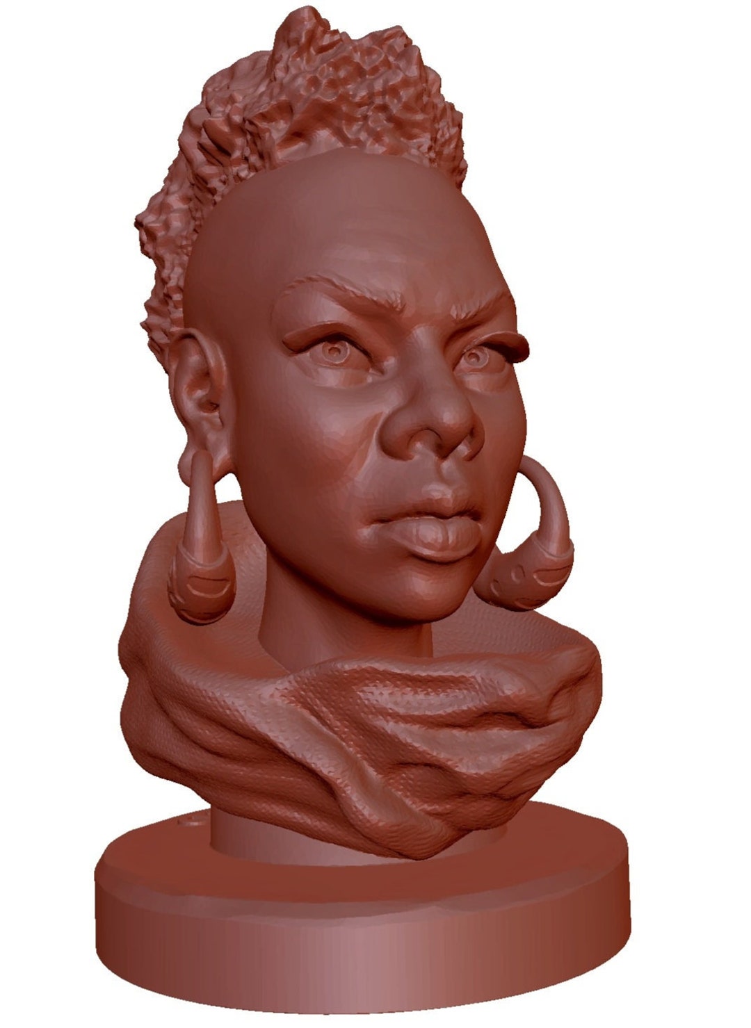 Woman Head Bust Stl Download 3D Model for CNC and 3d Printer - Etsy