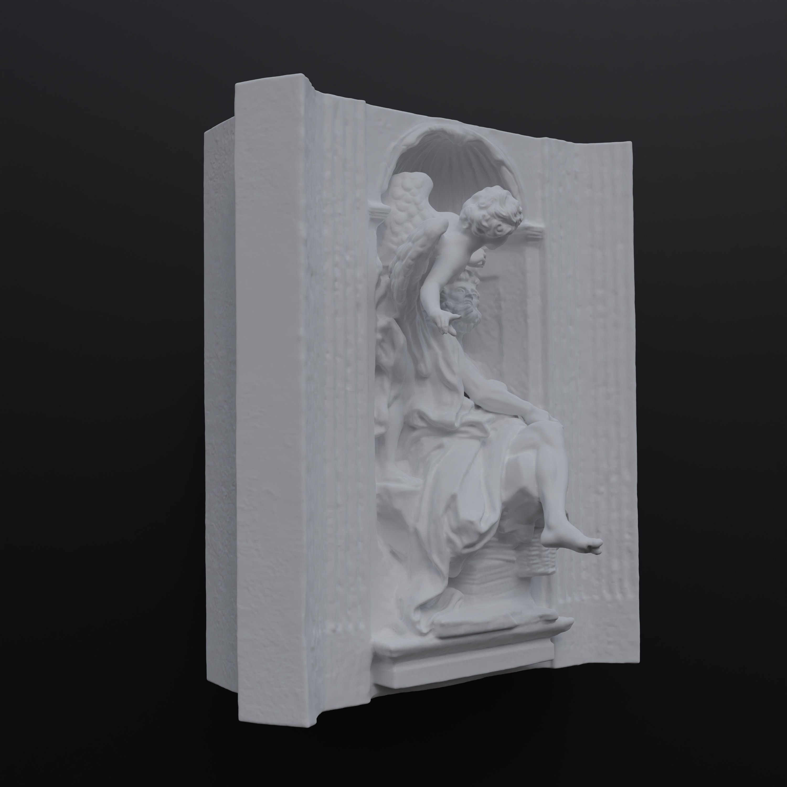 Habakkuk and the Angel File STL 3D Model for CNC and 3d Printer, Divine ...