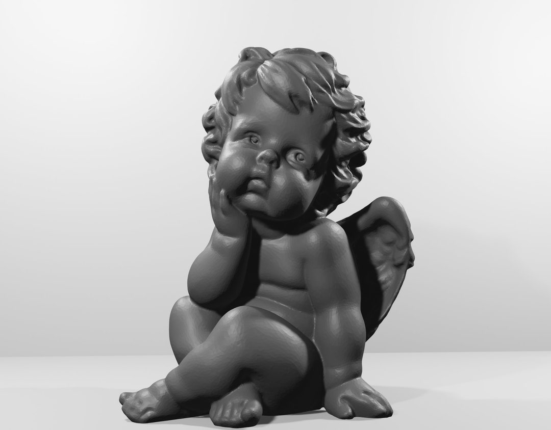 Digital 3D Model of Angel Baby File Stl Download 3D Model for CNC and ...