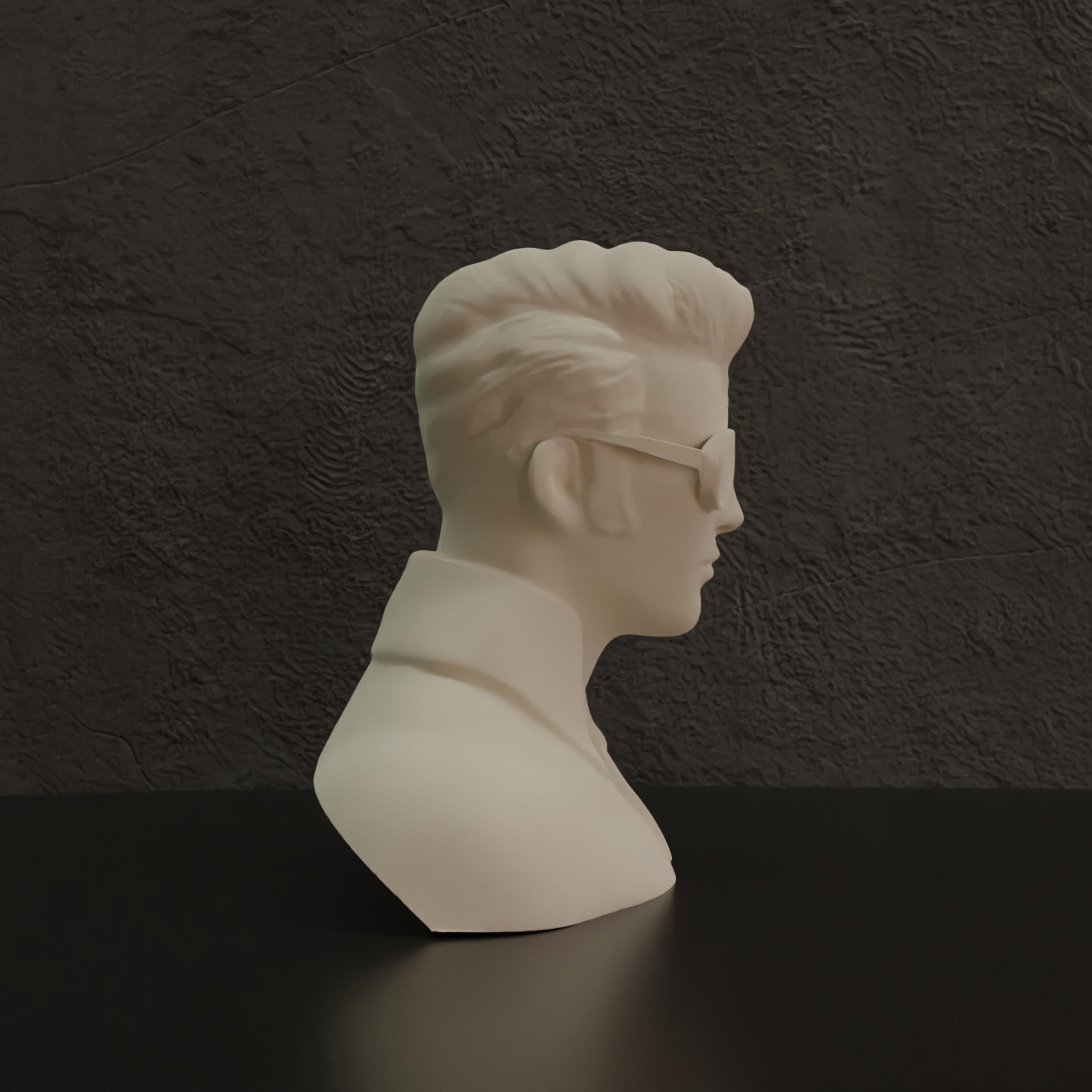 Iconic Digital STL File of Elvis Presley Sculpture Immersive 3D Print ...
