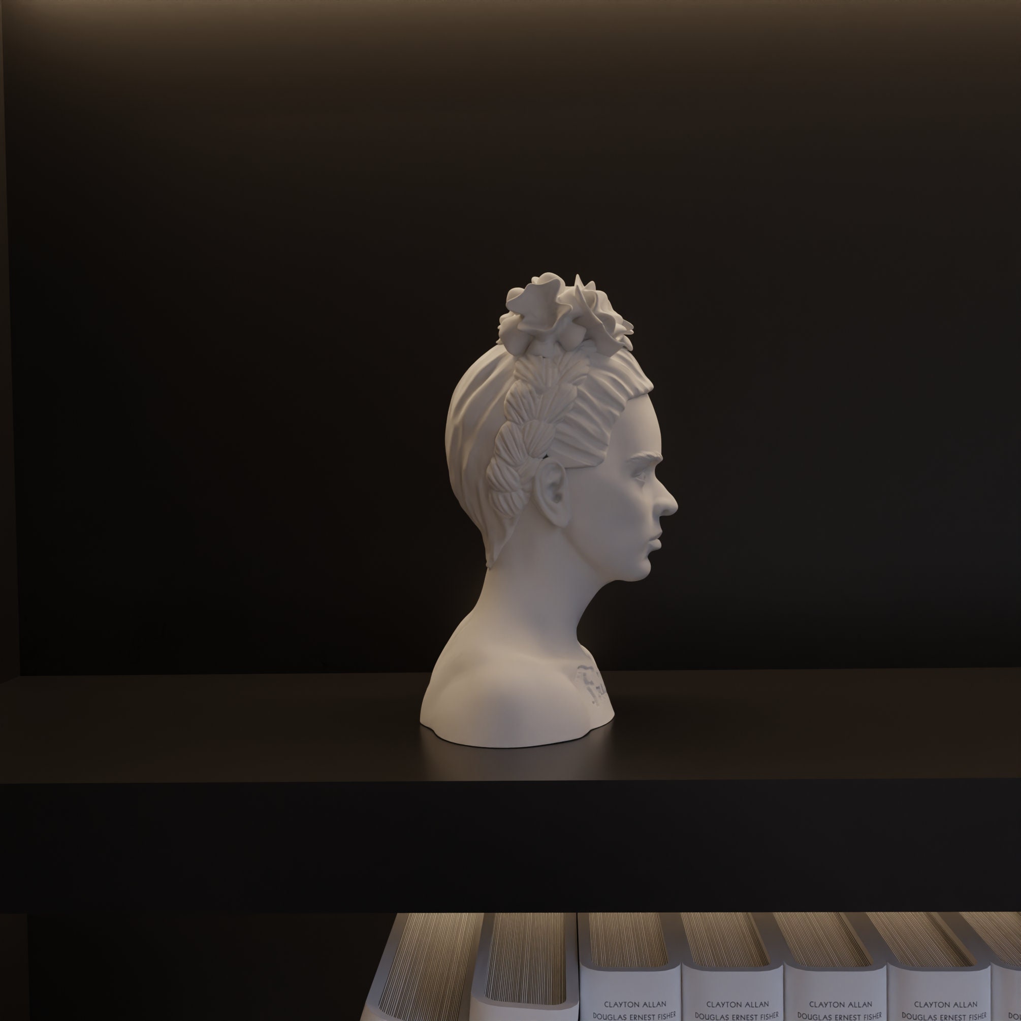 Digital 3D Model of Frida Kahlo Bust Statue in STL Format for 3D ...