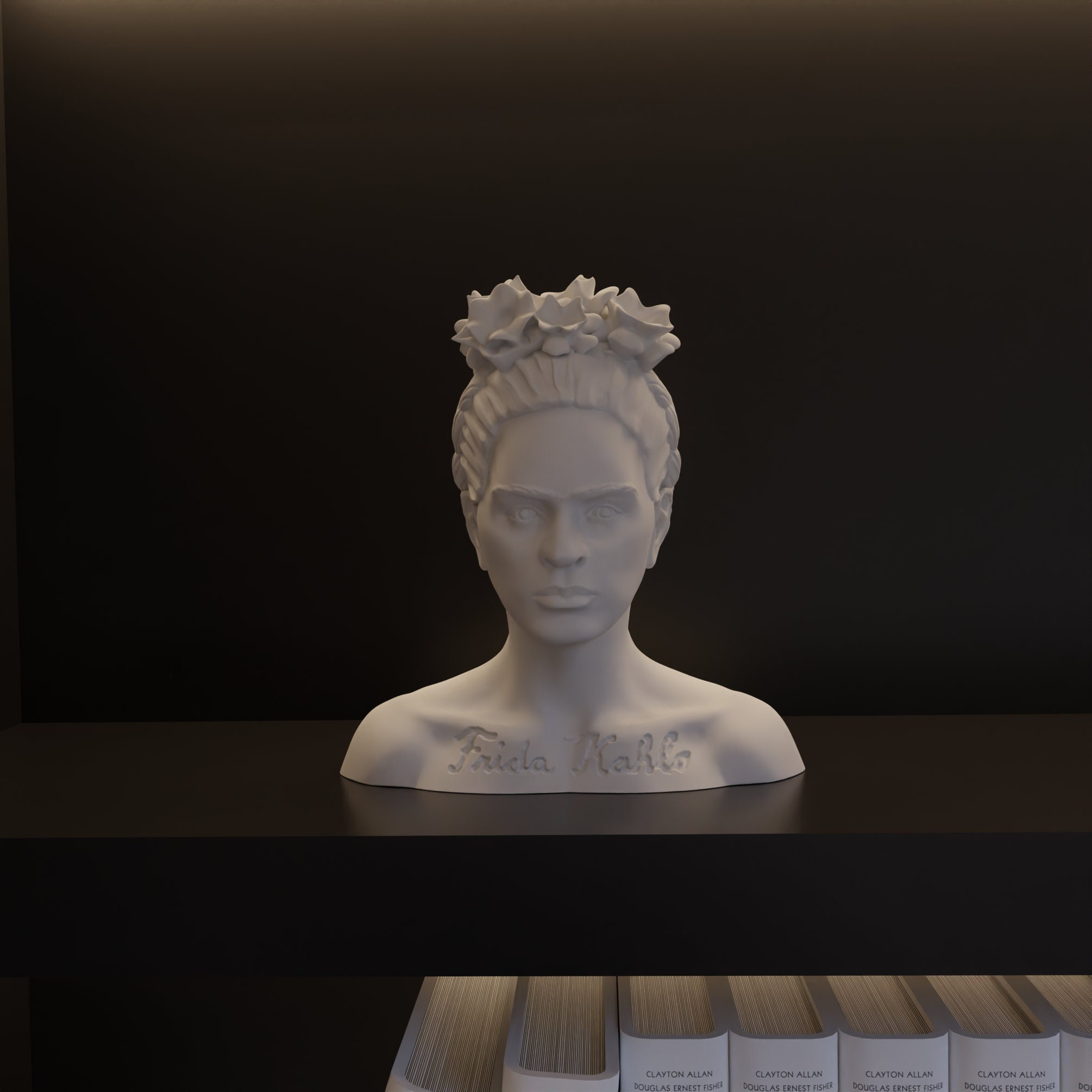 Digital 3D Model of Frida Kahlo Bust Statue in STL Format for 3D ...