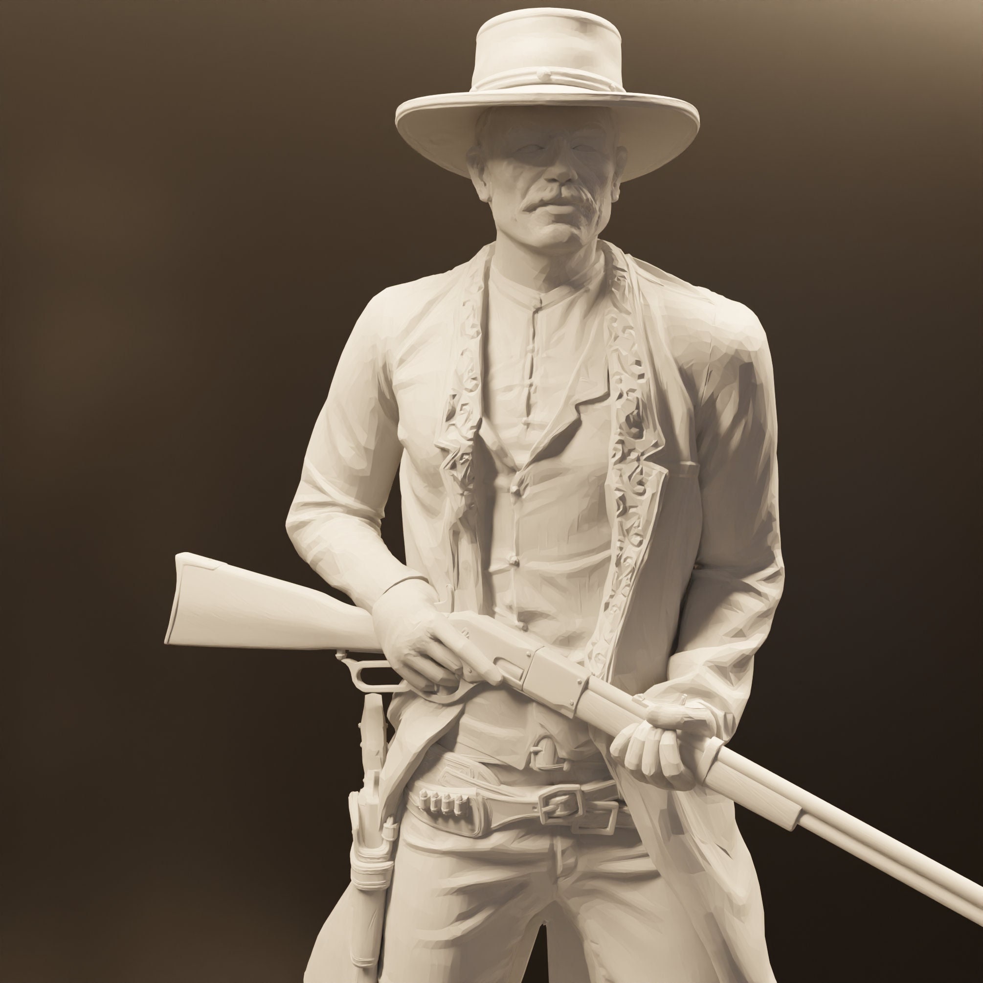 Cowboy Sculpture Authentic Digital STL File for Flawless 3D Printing and CNC - Etsy