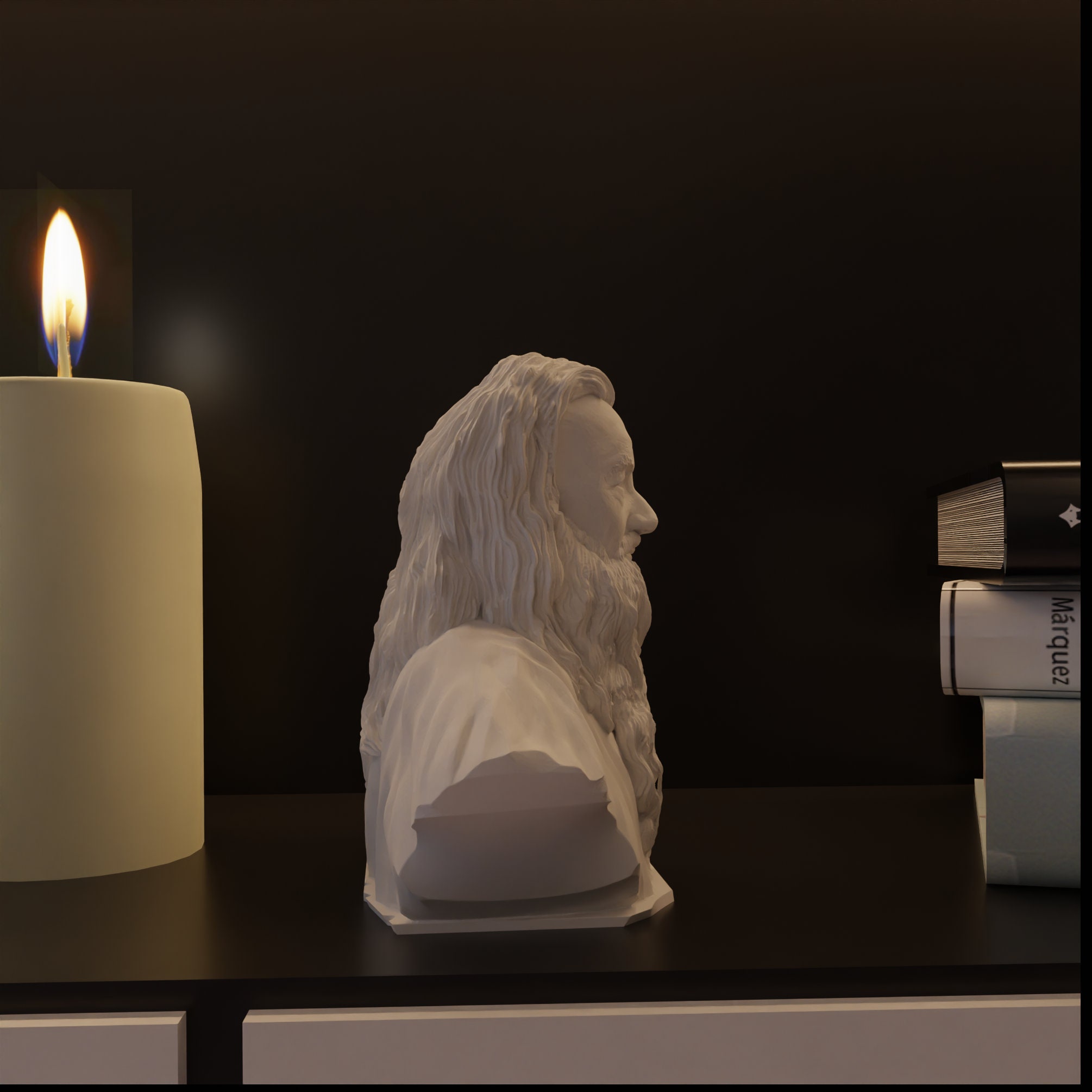 Gandalf 3d Print File Gandalf Bust Flawless 3d Print And Cnc Art Digital