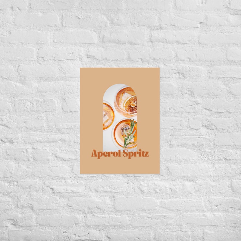Aperol Spritz Bar Cart Wall Art - Etsy