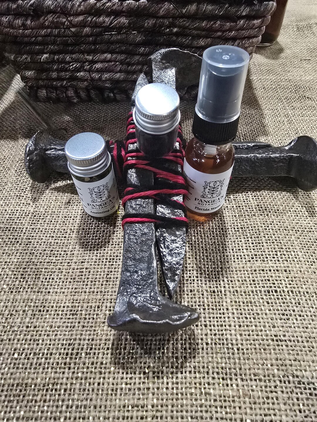 Hoodoo Home Protection Kit: Railroad Spikes, Florida Water & Black Salt ...