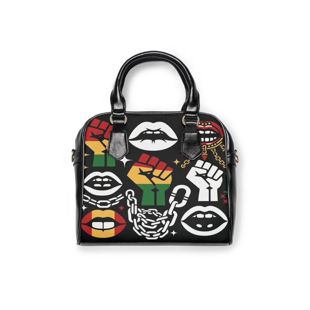 We DA People Resistance Leather Shoulder Bag Pan-african Heritage Bag ...