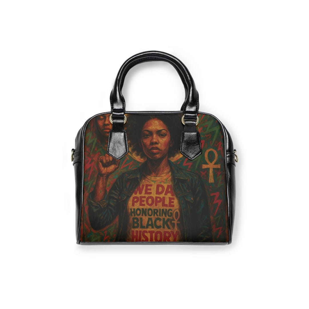 We DA People Resistance Leather Shoulder Bag Pan-african Heritage Bag ...