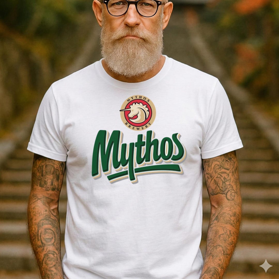Mythos Brewery Mýtthos Greek Beer Logo Tee Shirt - Etsy