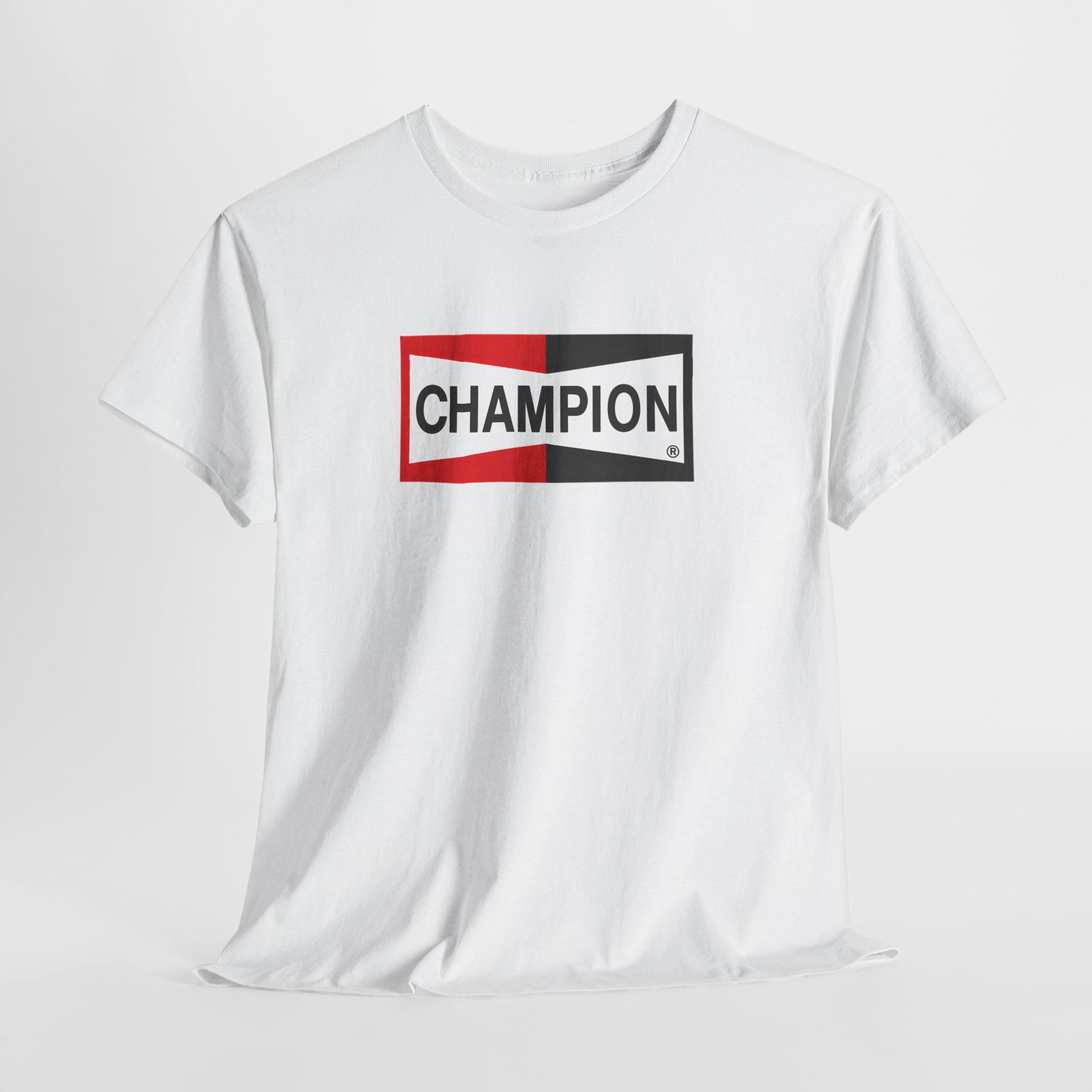 Champion Spark Plugs Retro Logo - Vintage White T Shirt - Etsy
