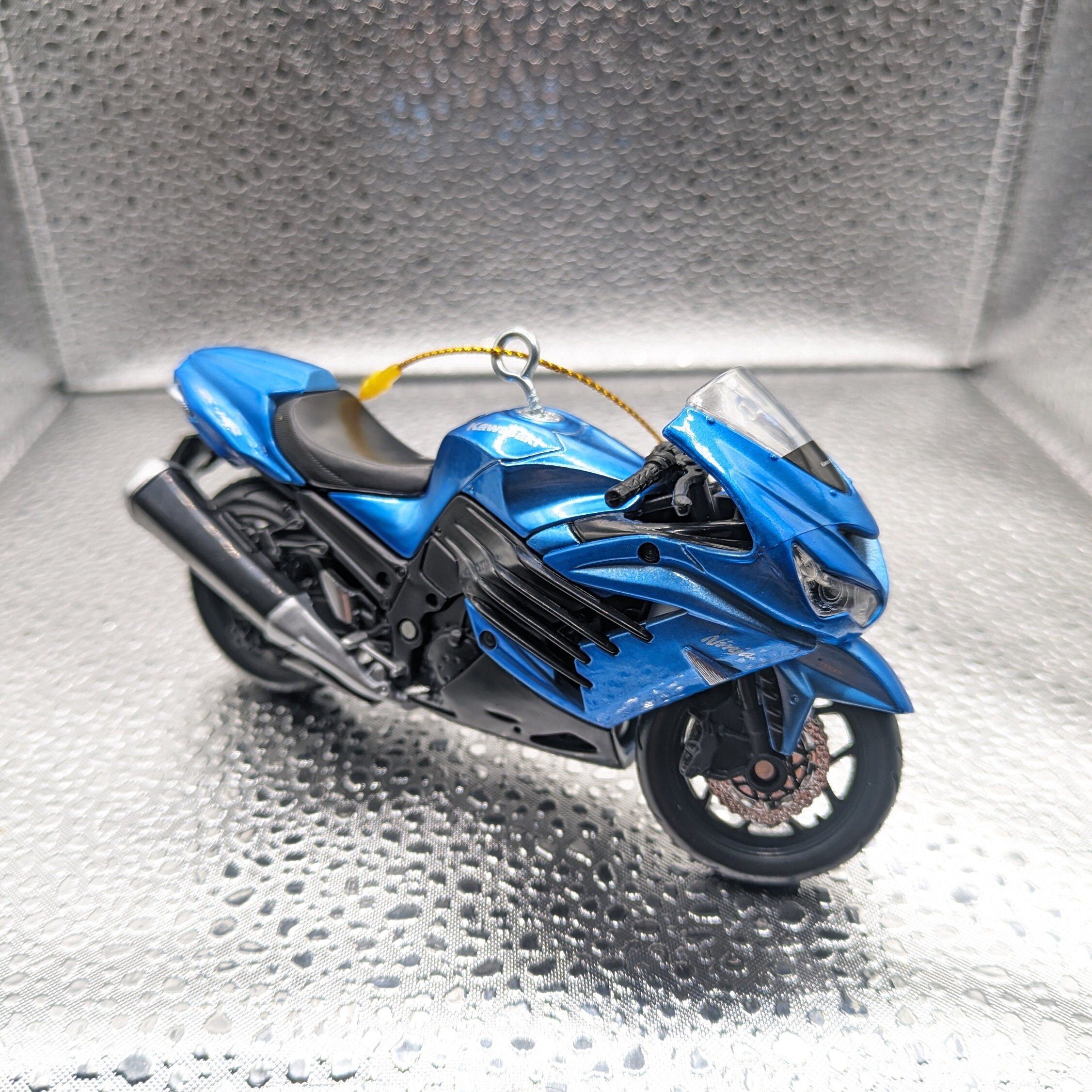 Kawasaki Ninja ZX 14R Blue Motorcycle Christmas Tree Ornament - Etsy