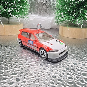 Hot Wheels 2018 Honda Civic WHITE Christmas Tree Ornament - Etsy