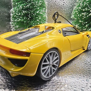 Porsche 918 Spyder 7.5" Big Car Yellow Christmas Tree Ornament - Etsy