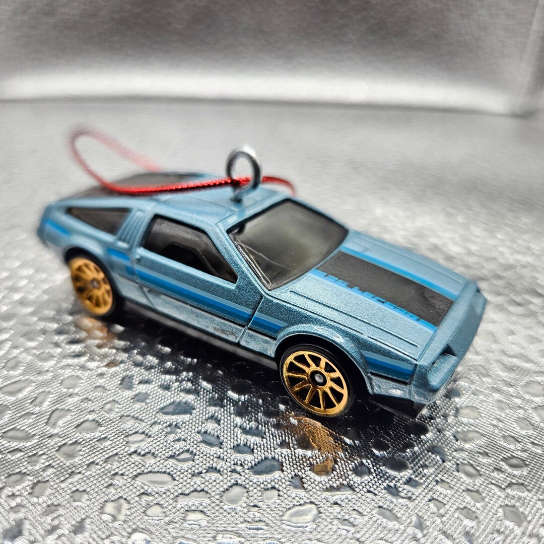 Hot Wheels DMC Delorean BLUE Christmas Tree Ornament - Etsy