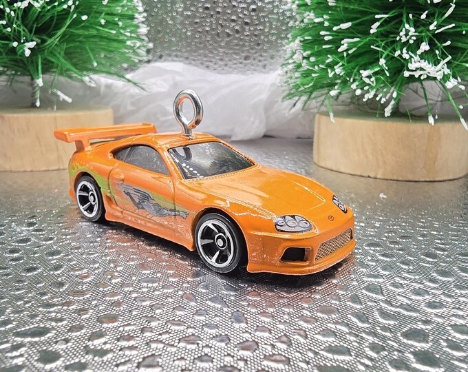 Hot Wheels Toyota Supra *fast & Furious* ORANGE Christmas Tree Ornament ...