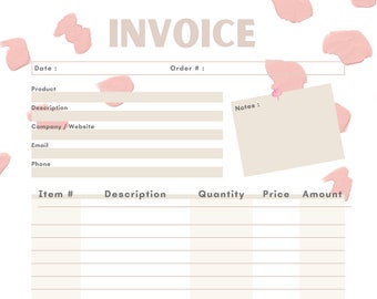 Cute Invoice - Etsy